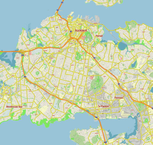 Auckland New Zealand editable vector map svg free – Maps in Vector ...