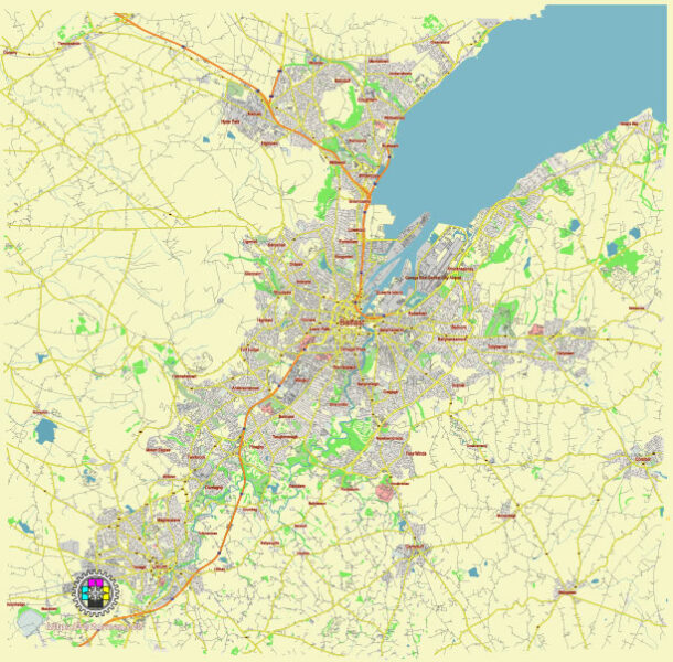 Belfast Northern Ireland UK editable vector map svg free – Maps in ...