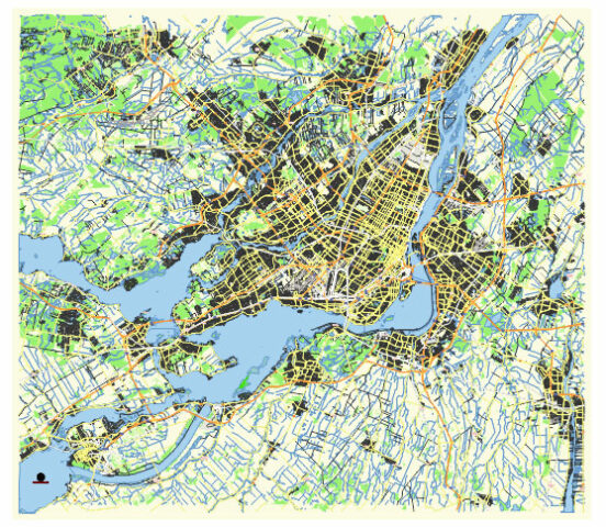 Montreal Canada vector map svg free – Maps in Vector: Detailed Street ...