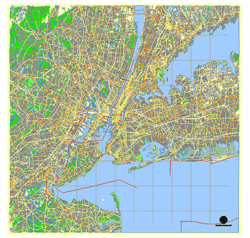 New York City Greater NY US vector map svg free – Maps in Vector ...