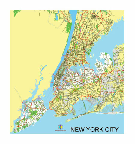 Free Vector map of the New York City, NY, USA. – Maps in Vector ...